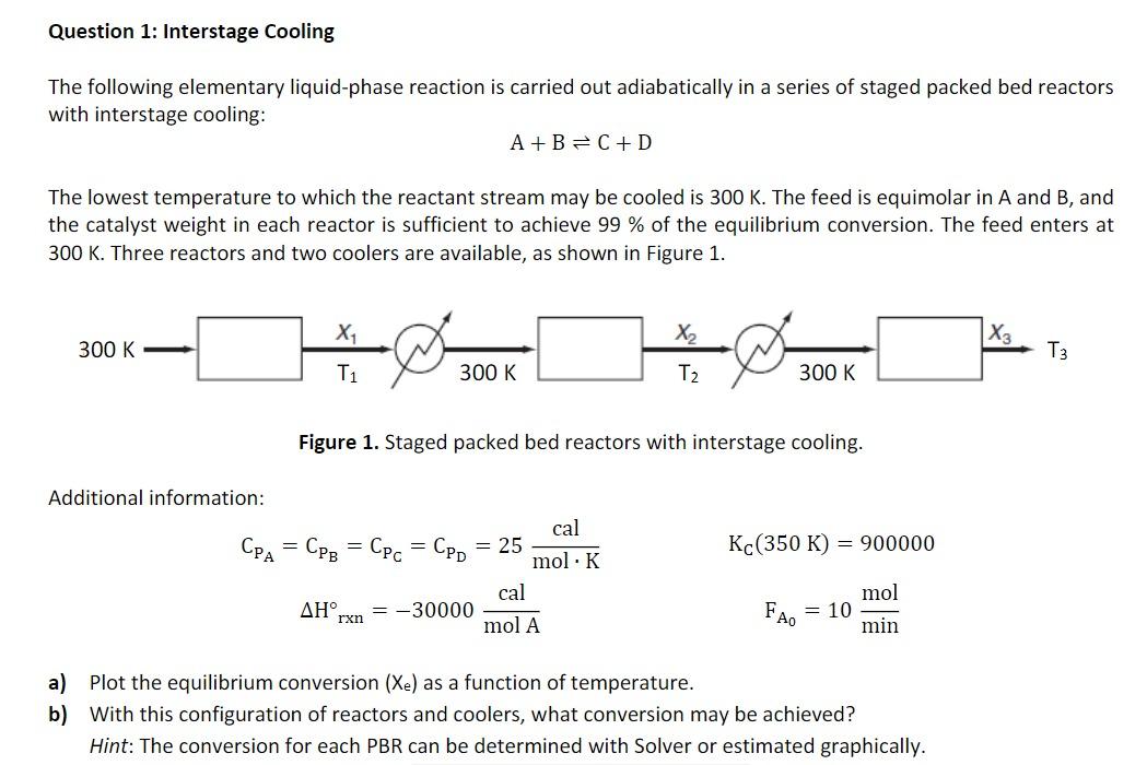 Solved Question 1: Interstage Cooling The following | Chegg.com
