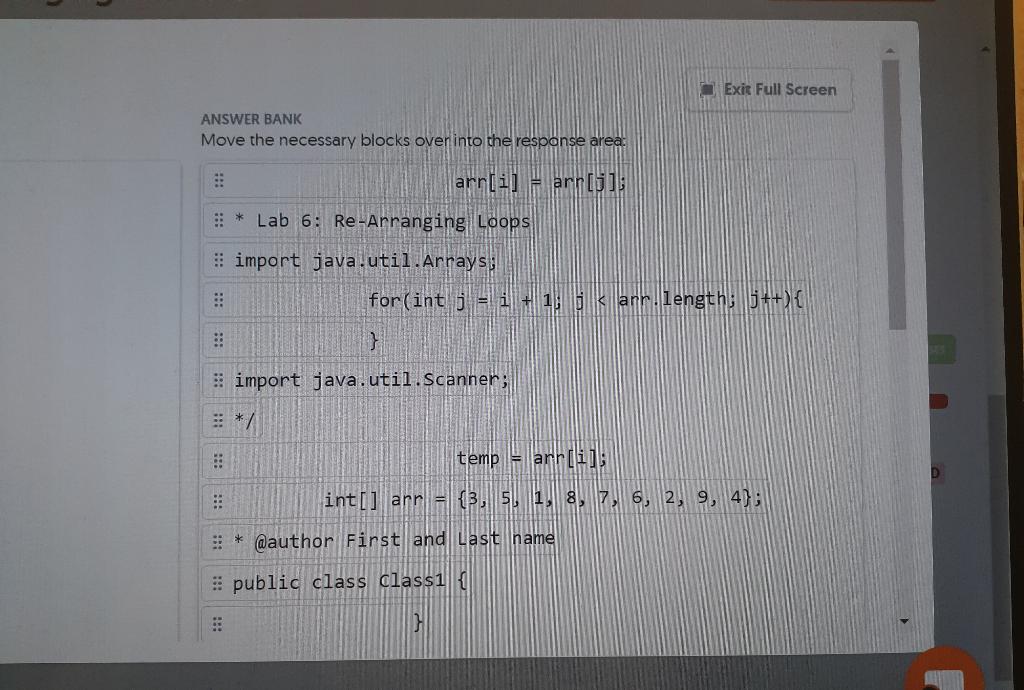 Solved Exit Full Screen ANSWER BANK Move the necessary | Chegg.com