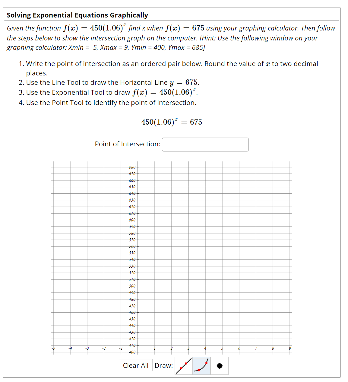 Solved Solving Exponential Equations GraphicallyGiven the | Chegg.com