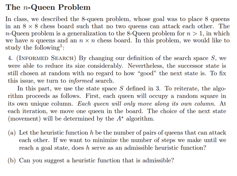 Solved The n-Queen Problem In class, we described the 8 | Chegg.com