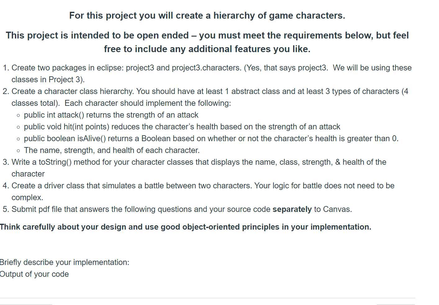 Solved For this project you will create a hierarchy of game | Chegg.com