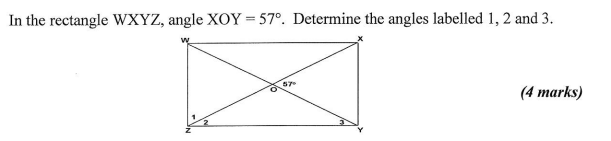Solved In the rectangle WXYZ, angle XOY \\( =57^{\\circ} | Chegg.com