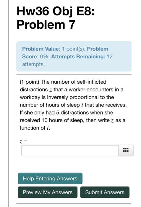 Solved Hw36 Obj E8: Problem 7 Problem Value: 1 point(s). | Chegg.com