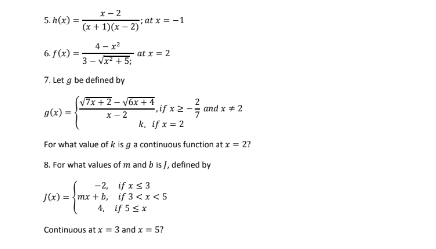 Solved Determine if the given function is continuous at the | Chegg.com