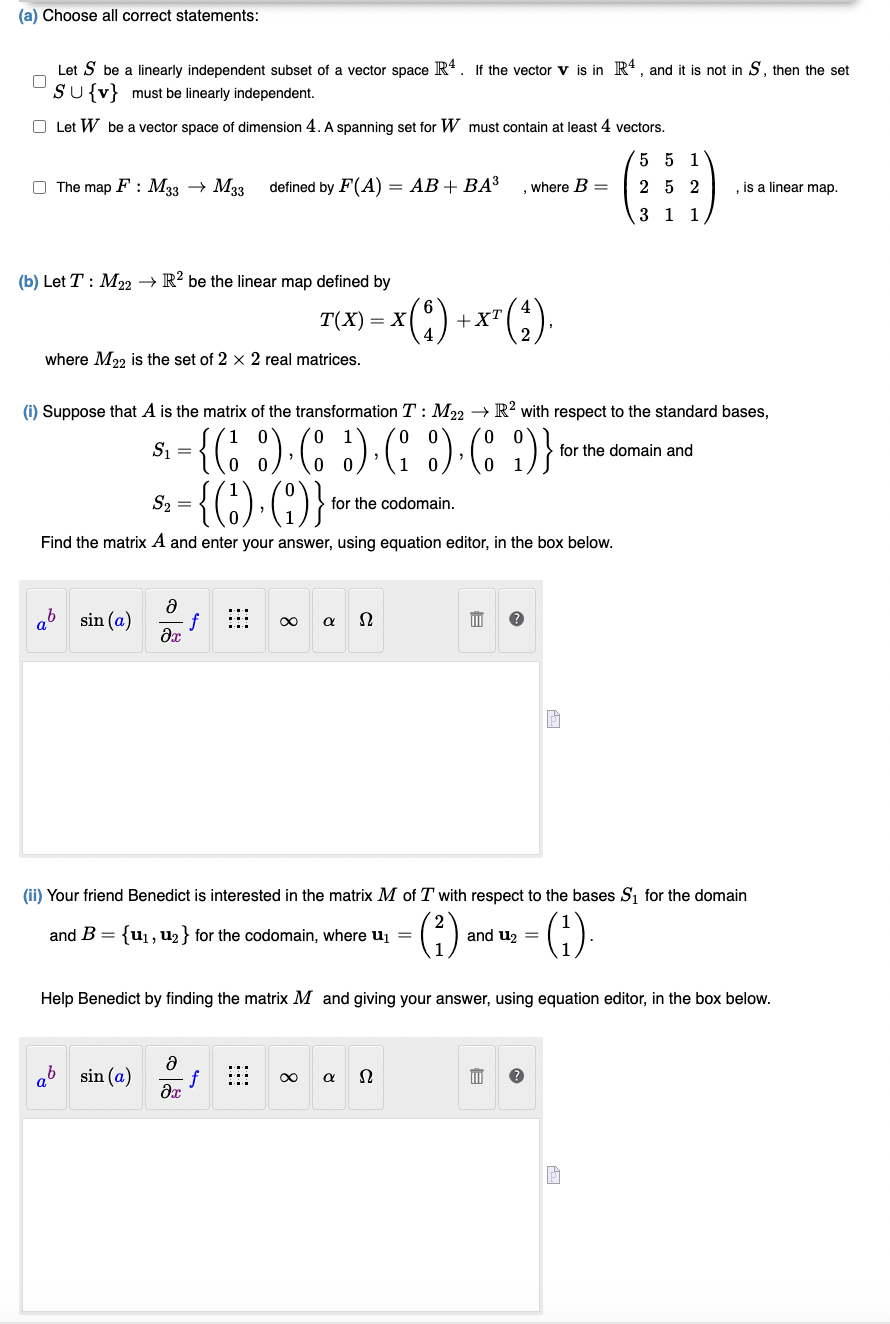 Solved Let \\( S \\) be a linearly independent subset of a | Chegg.com