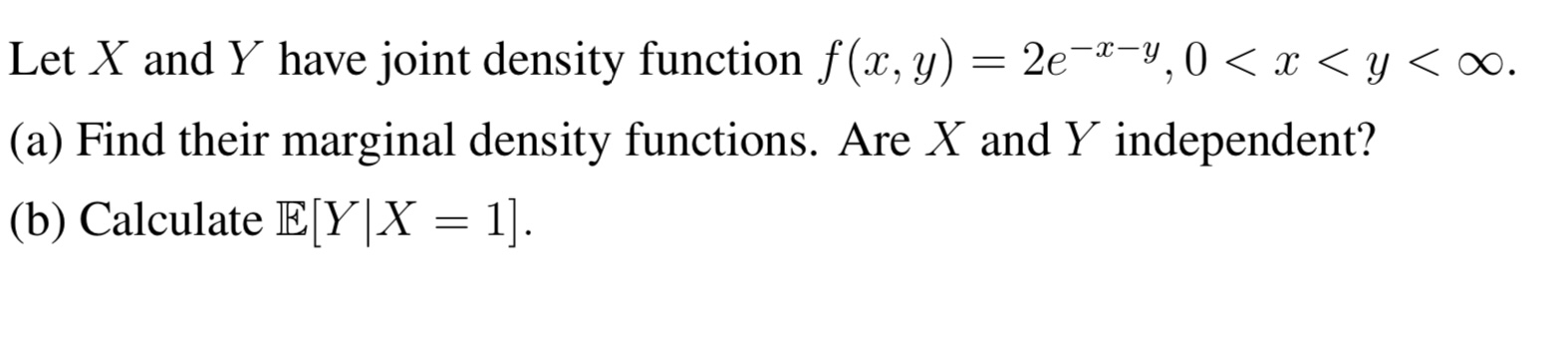 Solved Let x ﻿and Y ﻿have joint density function | Chegg.com