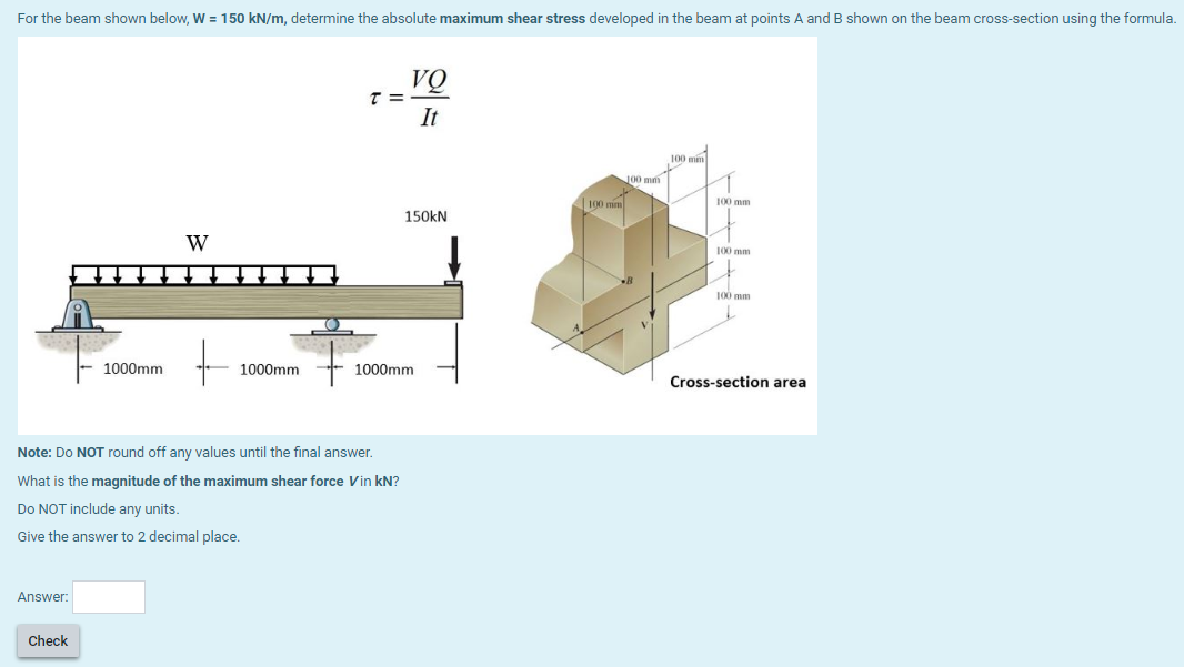 Determine The Absolute Maximum Shear Stress In The Beam - The Best ... Determine The Absolute Maximum Shear Stress In The Beam - The Best ...
