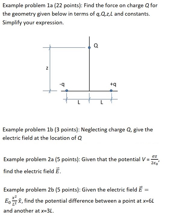 Solved Example problem 2a (5 ﻿points): Given that the | Chegg.com