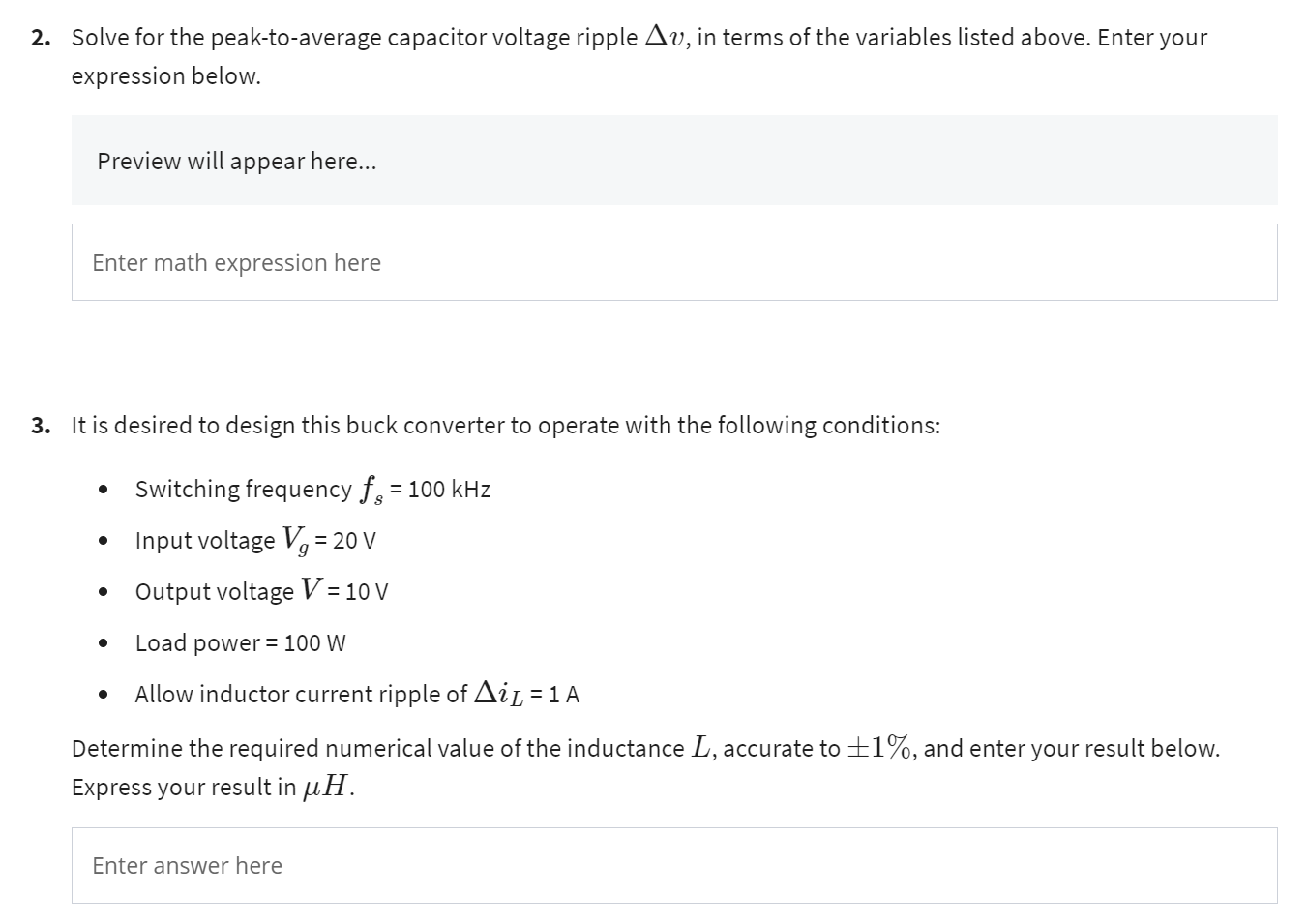 Solved Analysis of an ideal buck converter In the buck | Chegg.com