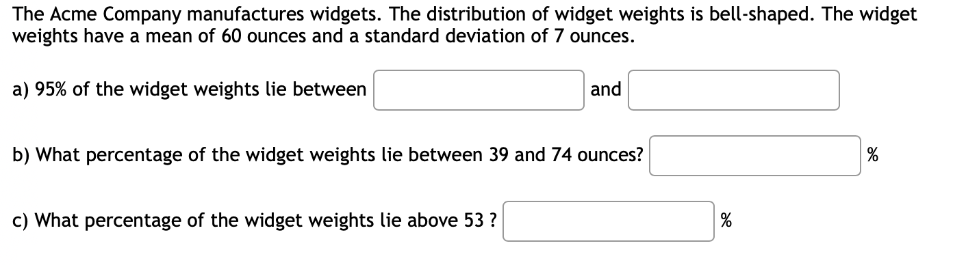 Solved The Acme Company manufactures widgets. The | Chegg.com