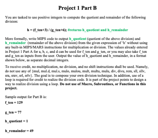 Solved Project 1 Part B You are tasked to use positive | Chegg.com