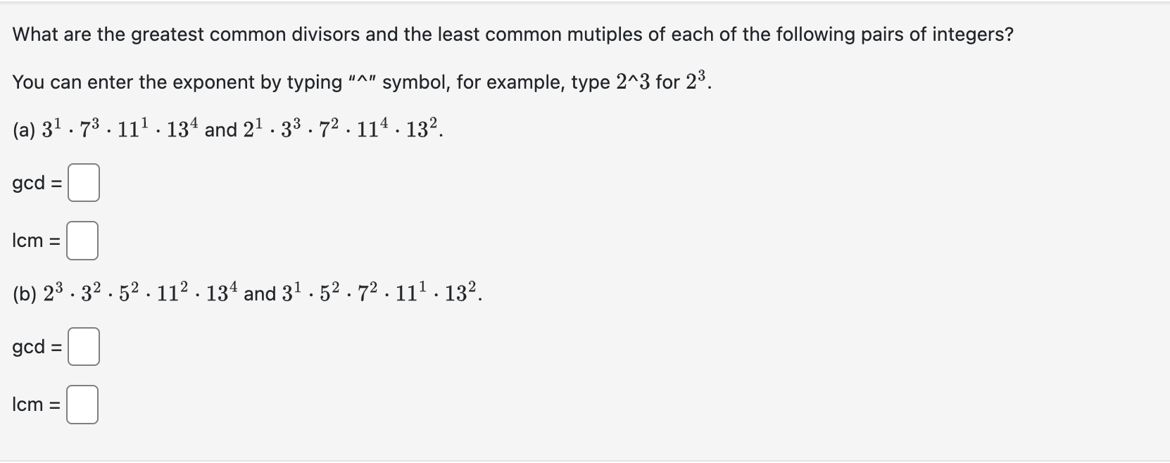Solved What Are The Greatest Common Divisors And The Least