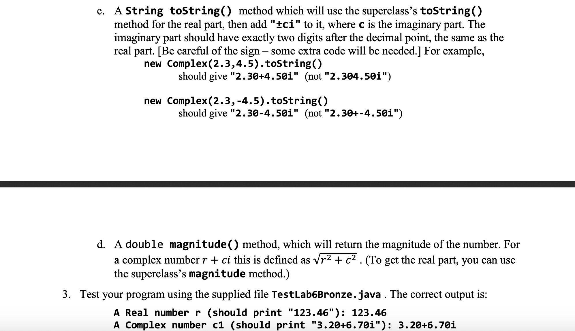 Solved Creating a subclass 1. Create a Real class in a file | Chegg.com