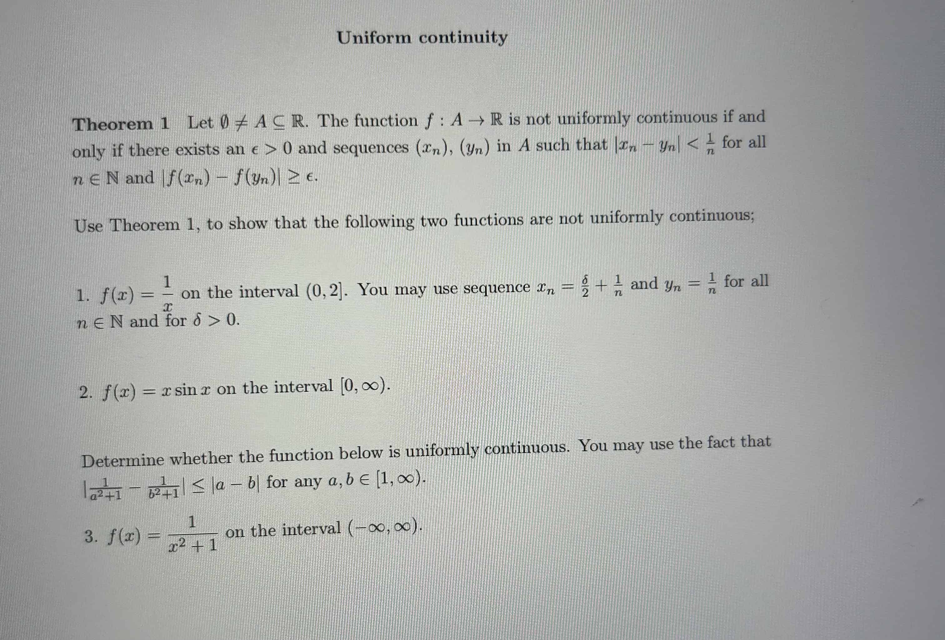 Solved Theorem 1 Let ∅ A⊆r The Function F A→r Is Not
