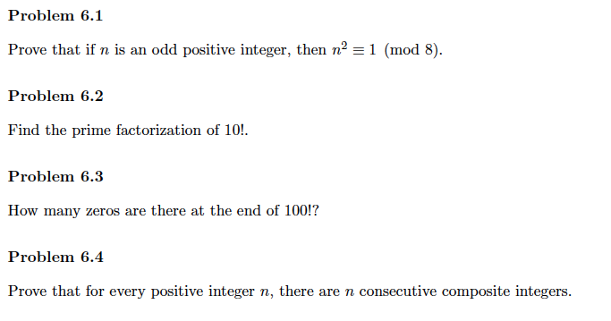 Solved Problem 6.1 Prove that if n is an odd positive | Chegg.com