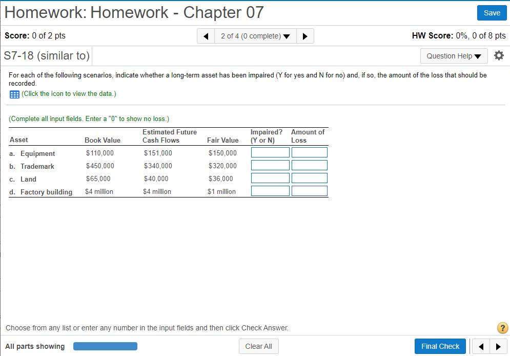 Solved Homework Homework Chapter 07 Save Score 0 Of 2