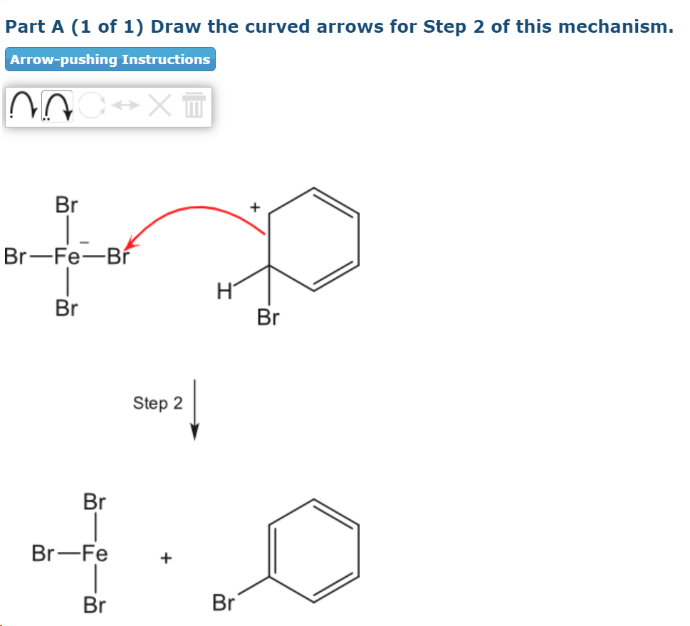 Solved Part A (1 of 1) Draw the curved arrows for Step 2 of | Chegg.com