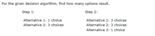 Solved For the given decision algorithm, find how many | Chegg.com