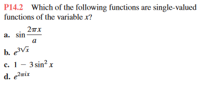 Solved P14.2 Which of the following functions are | Chegg.com