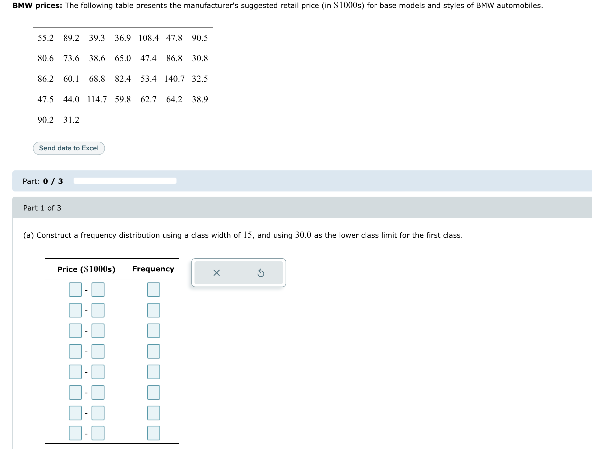 Solved A Construct A Frequency Distribution Using A Class 8347
