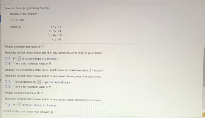 Solved Solve the linear programming problem Maximize and | Chegg.com