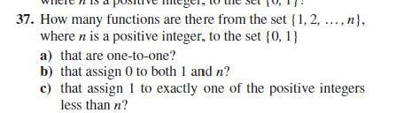 Solved 37. How many functions are there from the set | Chegg.com