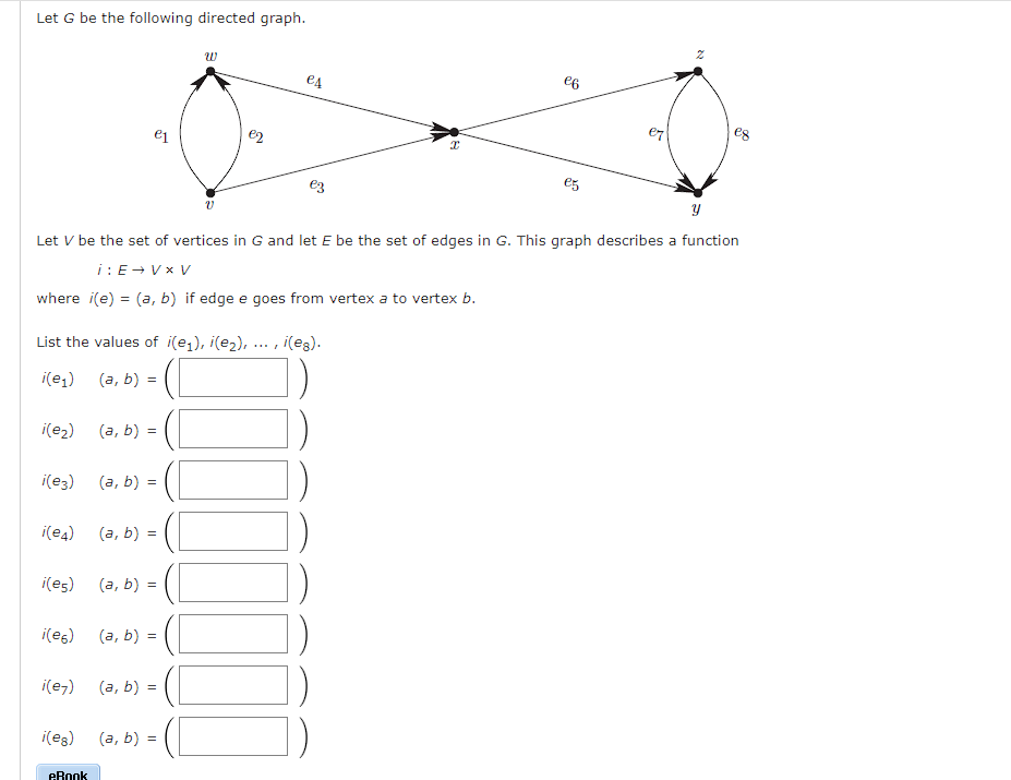 Solved Let G be the following directed graph. Let V be the | Chegg.com