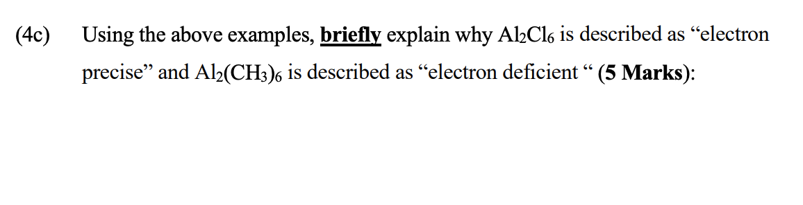 Solved Trimethylaluminum and aluminum trichloride are both | Chegg.com