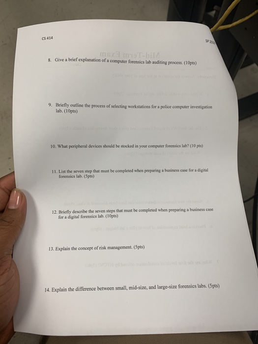 Solved CS 414 SP s. Give a brief explanation of a computer | Chegg.com