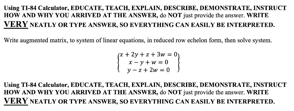 Solved Using TI-84 Calculator, EDUCATE, TEACH, | Chegg.com