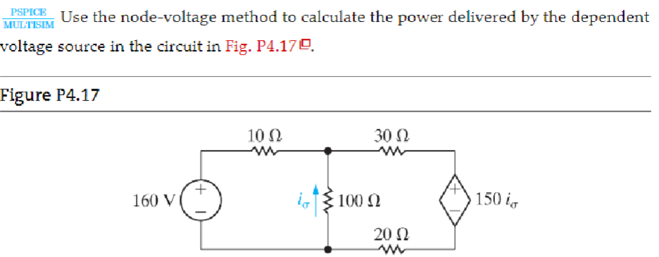 Solved Use the node-voltage method to calculate the power | Chegg.com