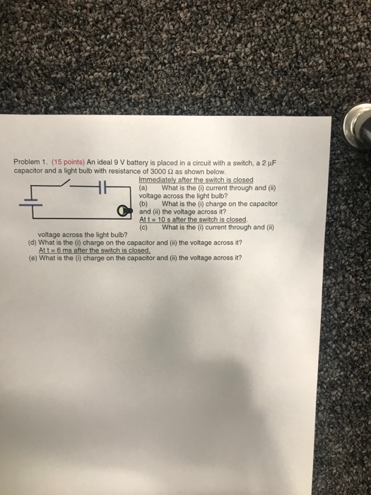 Solved Problem 2. (15 points) Consider the circuit below. | Chegg.com