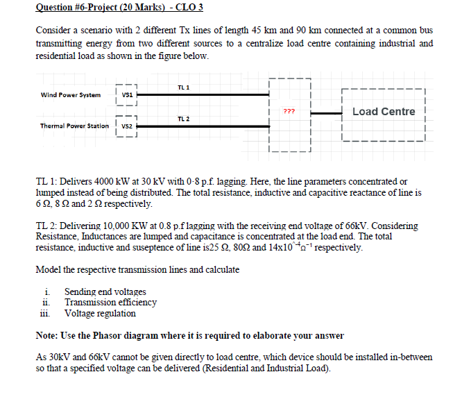 Solved Question #6-Project (20 Marks) - CLO 3 Consider a | Chegg.com