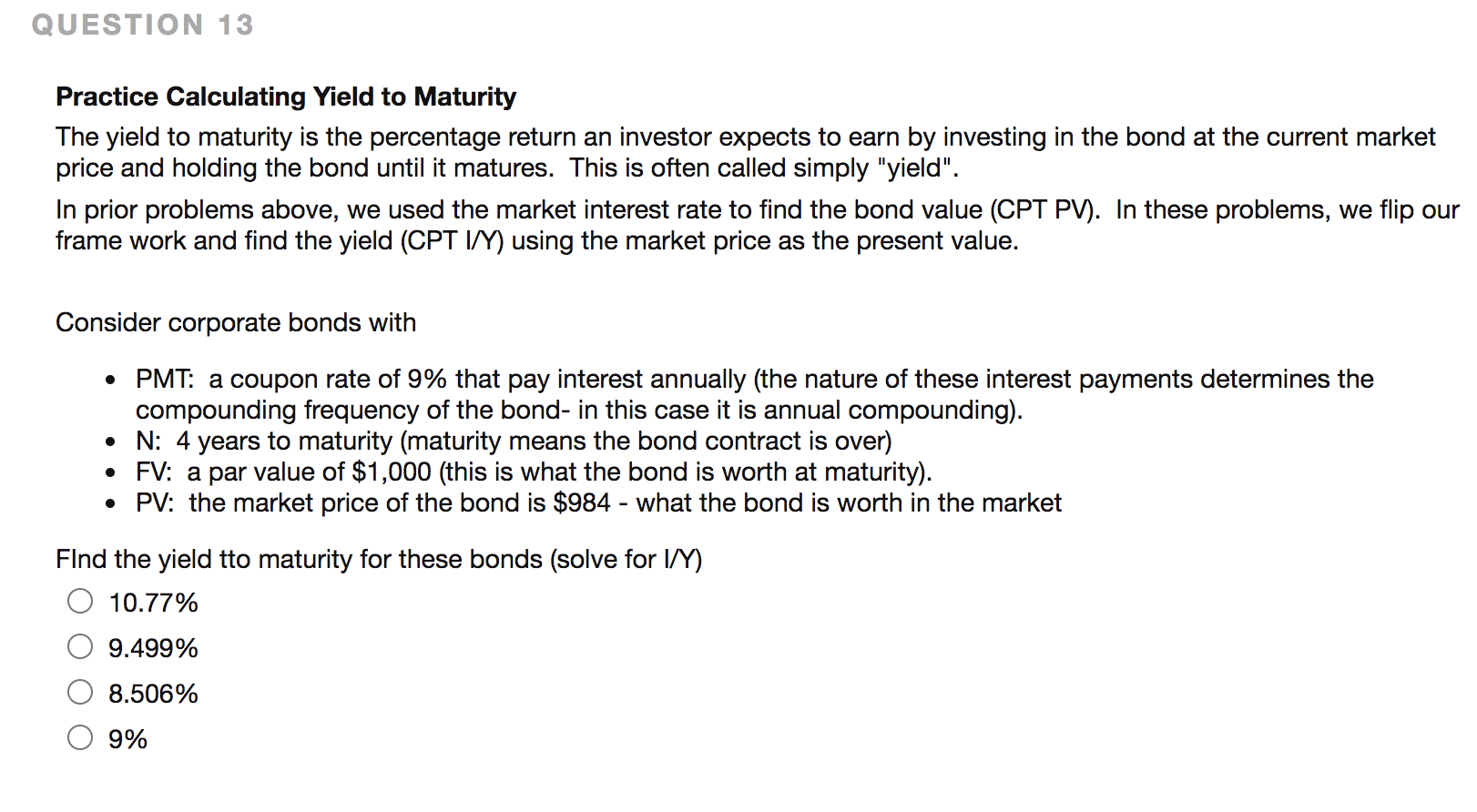 Solved QUESTION 11 Practice finding Present Value for | Chegg.com