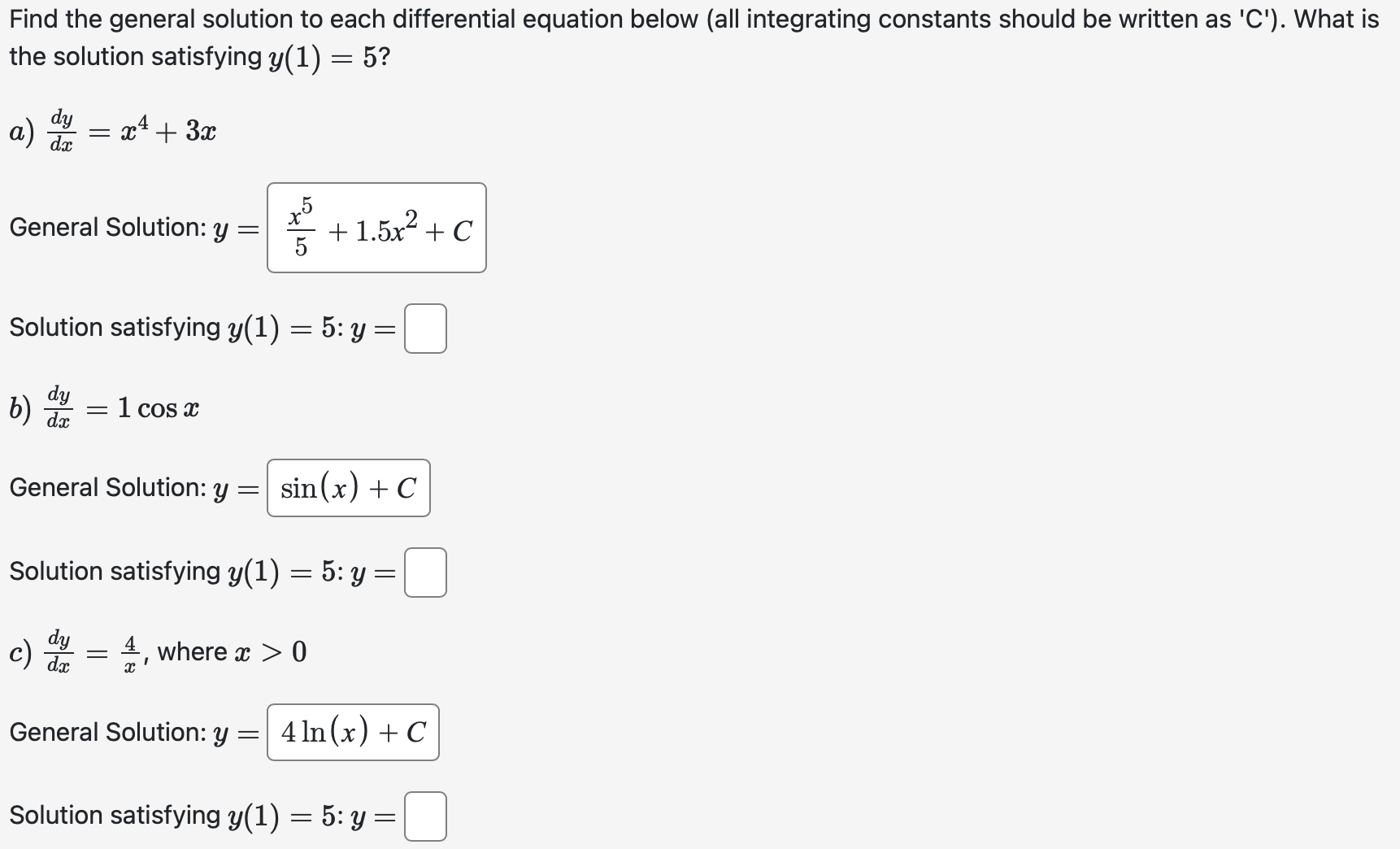 Solved Find the general solution to each differential | Chegg.com