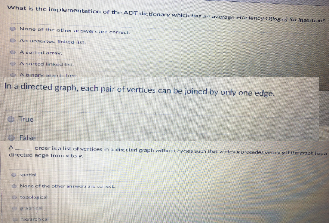 Solved What is the implementation of the ADT dictionary | Chegg.com
