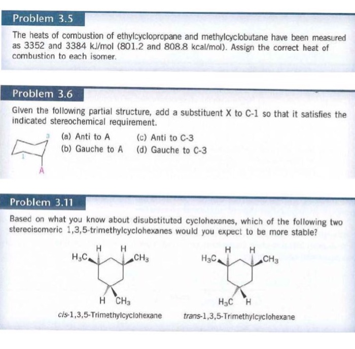 Problem 3.5 The heats of combustion of | Chegg.com