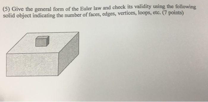 Solved (5) Give the general form of the Euler law and check | Chegg.com