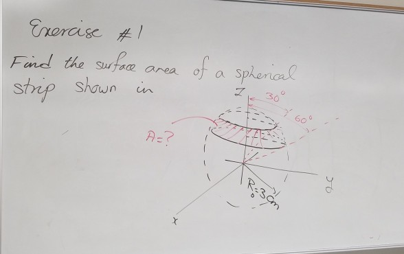 Solved Exercise #1 Find the surface area of a spherical | Chegg.com