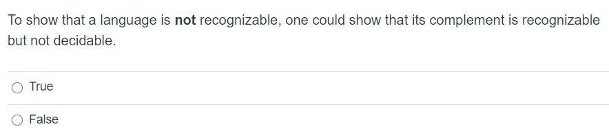 Solved To show that a language is not recognizable, one | Chegg.com