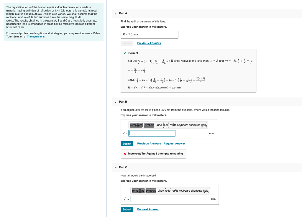 Solved Part D Is this image real or virtual? Oreal virtual | Chegg.com