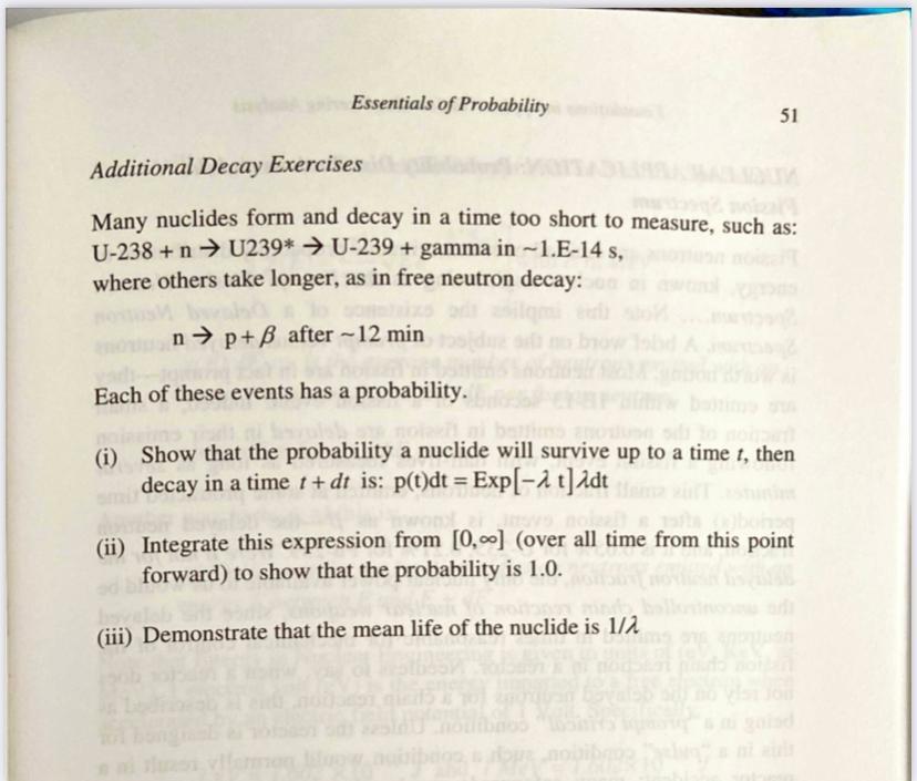 Solved Essentials of Probability 51 Additional Decay | Chegg.com