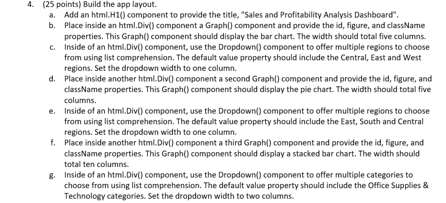 Solved 4. (25 points) Build the app layout. a. Add an | Chegg.com