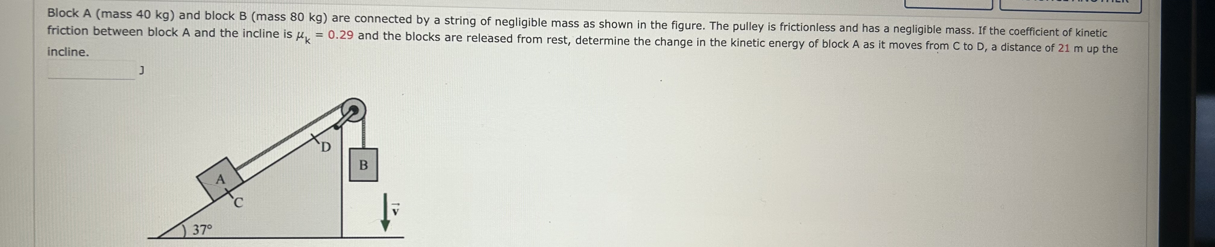 Block A Mass 40 Kg And Block B Mass 80 Kg Are
