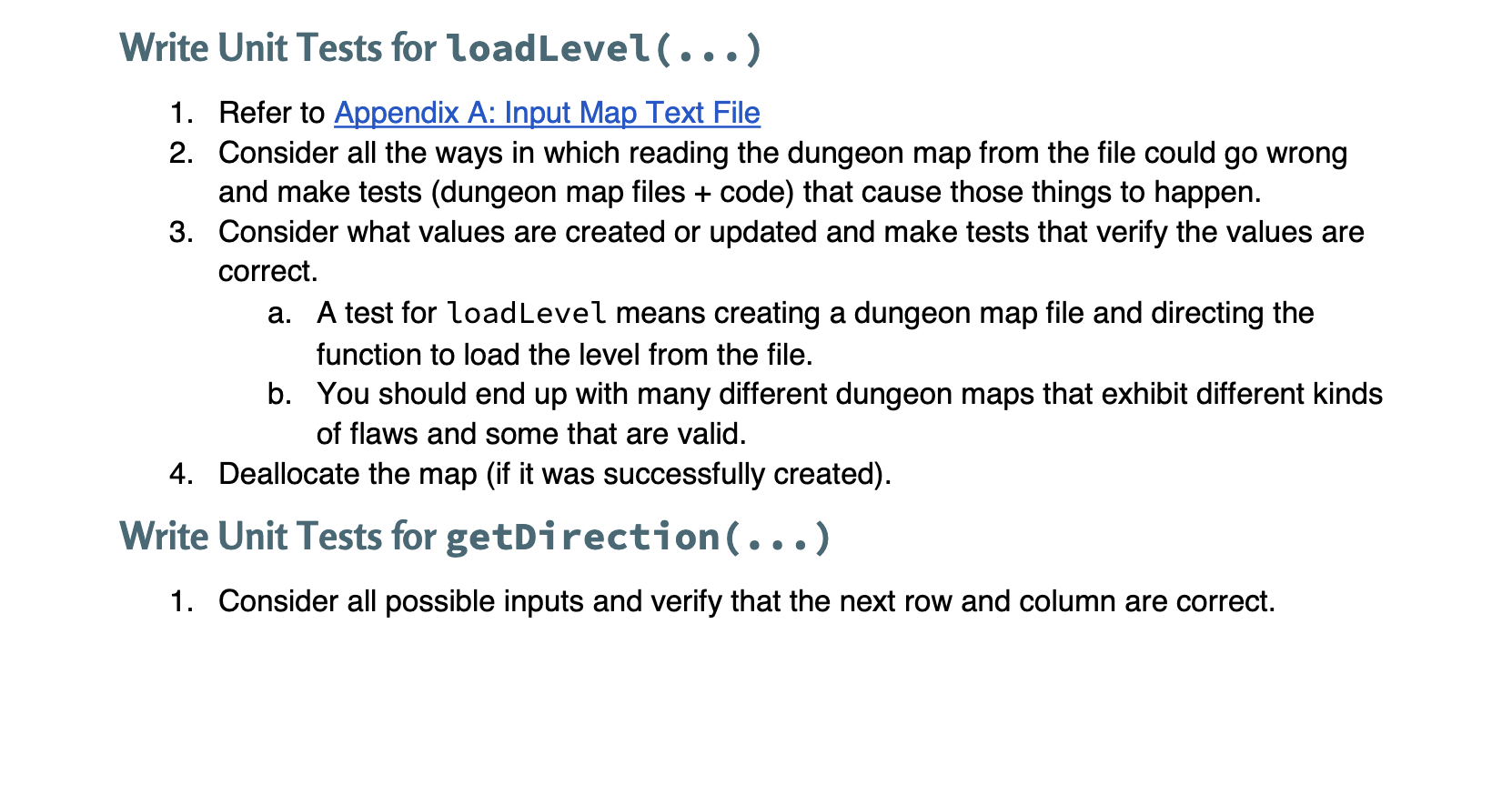 General Instructions for Writing Unit Tests 1. Pick a | Chegg.com