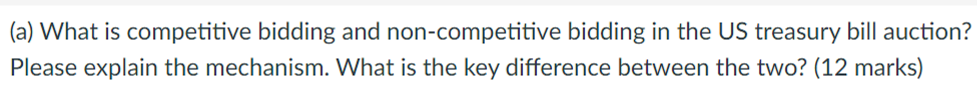 Solved (a) What is competitive bidding and non-competitive | Chegg.com
