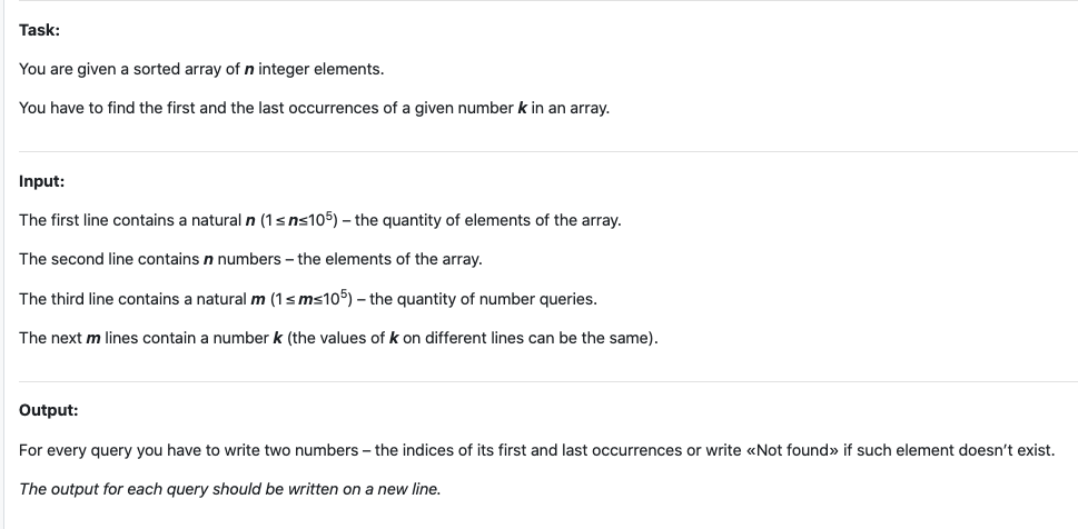 Solved Task: You are given a sorted array of n integer | Chegg.com
