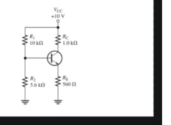 Solved . Determine VCE and IC in the stiﬀ voltage-divider | Chegg.com