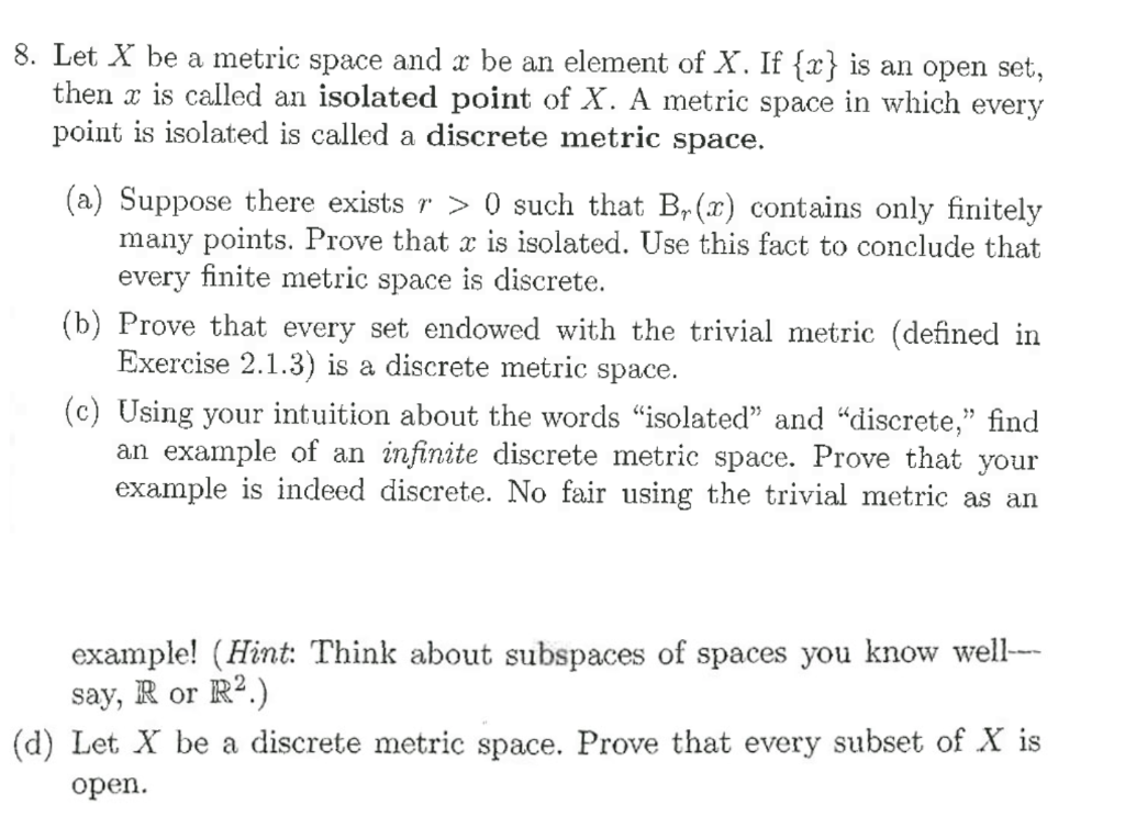 Solved Prove part (c) only. Provide an example of an | Chegg.com