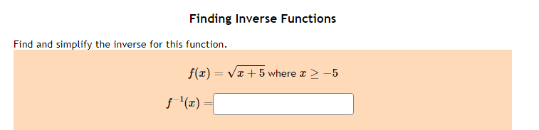 Solved Finding Inverse FunctionsFind and simplify the | Chegg.com